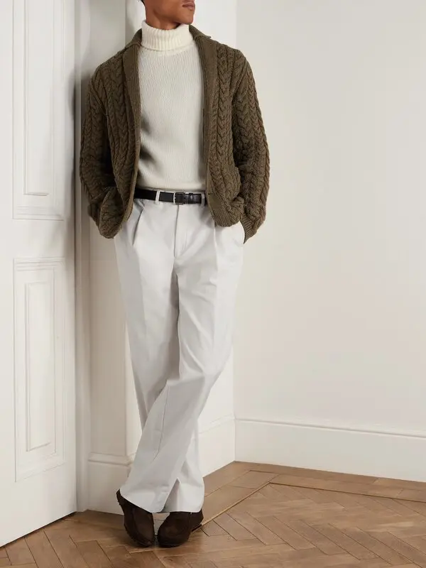 Ralph Lauren Purple Label Ribbed Cashmere Rollneck Sweater