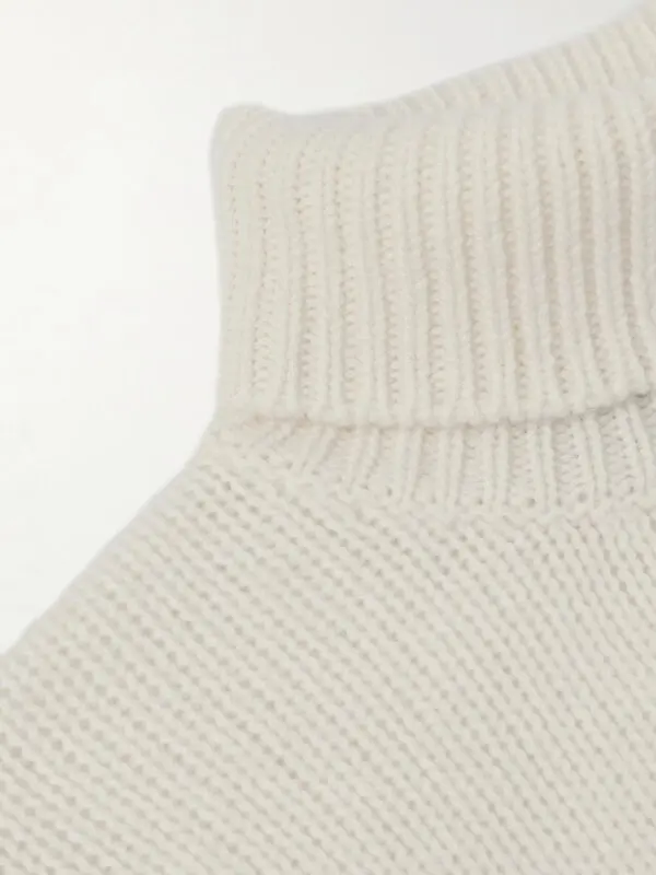 Ralph Lauren Purple Label Ribbed Cashmere Rollneck Sweater