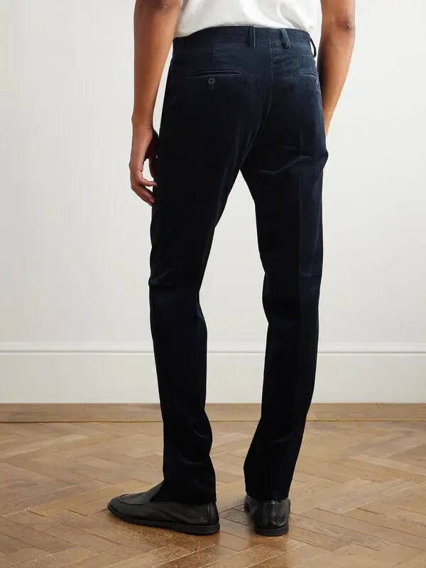 Rubinacci Straight-leg Cotton-corduroy Trousers