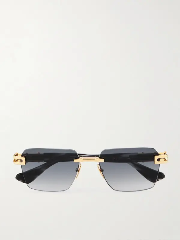 Dita Meta-evo One Square-frame Sunglasses - Gold