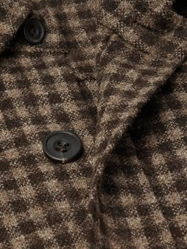 Rubinacci Checked Wool Shirt - Brown