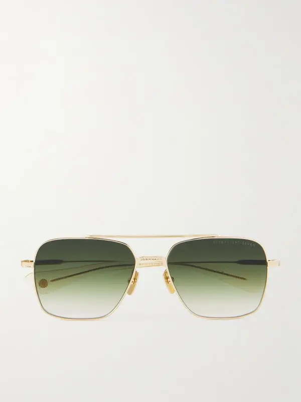 Dita Aviator-style Sunglasses - Gold