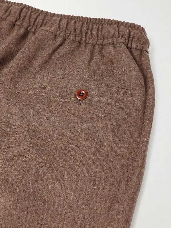 Rubinacci Leisure Straight-leg Wool-flannel Trousers
