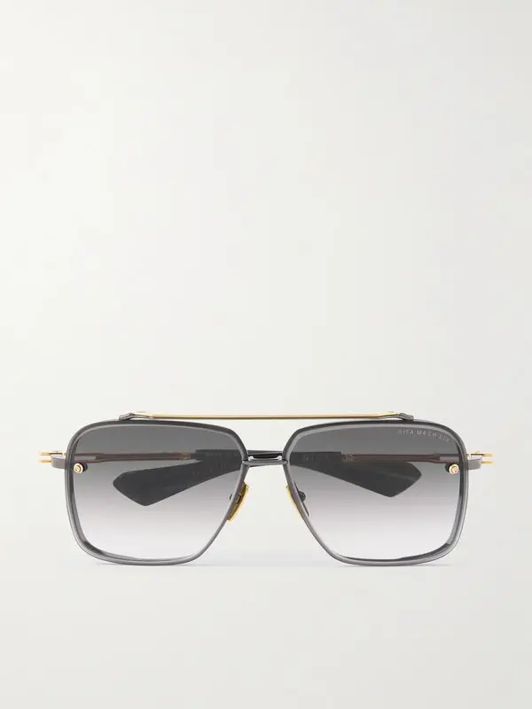 Dita Mach-six Aviator-style Sunglasses - Gold