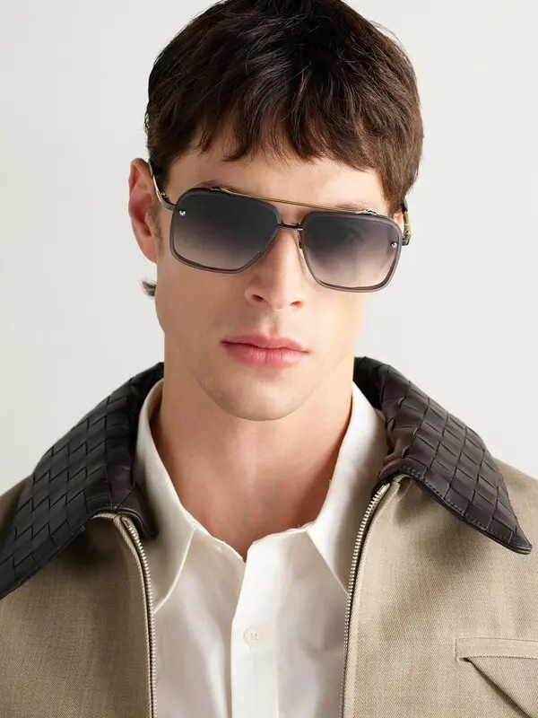 Dita Mach-six Aviator-style Sunglasses - Gray