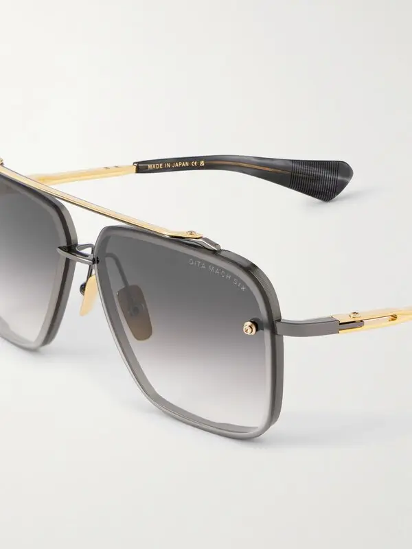 Dita Mach-six Aviator-style Sunglasses - Gray