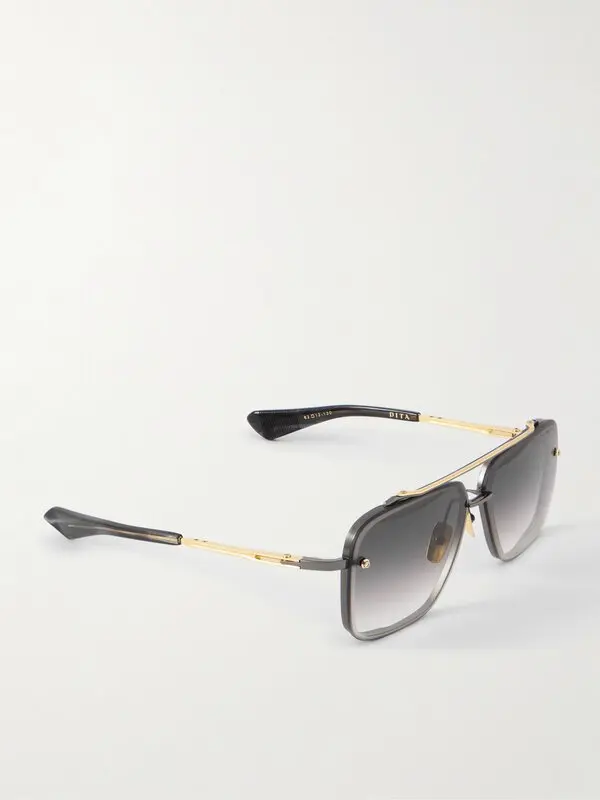 Dita Mach-six Aviator-style Sunglasses - Gray