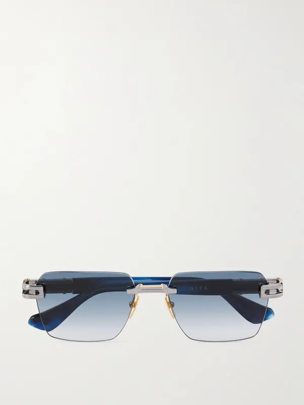 Dita Meta-evo One Square-frame Sunglasses - Blue