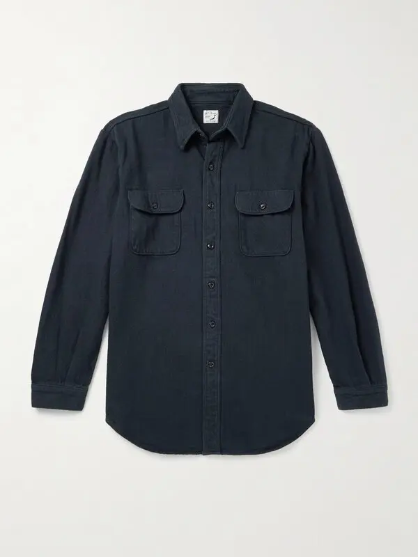 ORSLOW Organic Cotton-flannel Shirt - Blue