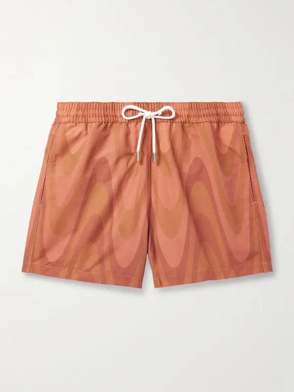 Frescobol Carioca Rio Printed Recycled Swim Shorts - Orange