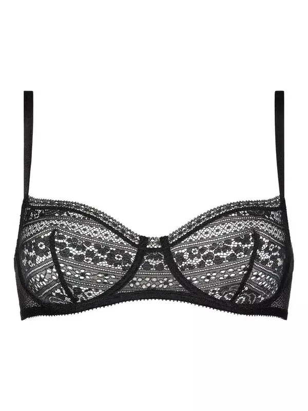 ERES Evidence Lace Demi-cup Bra - Black