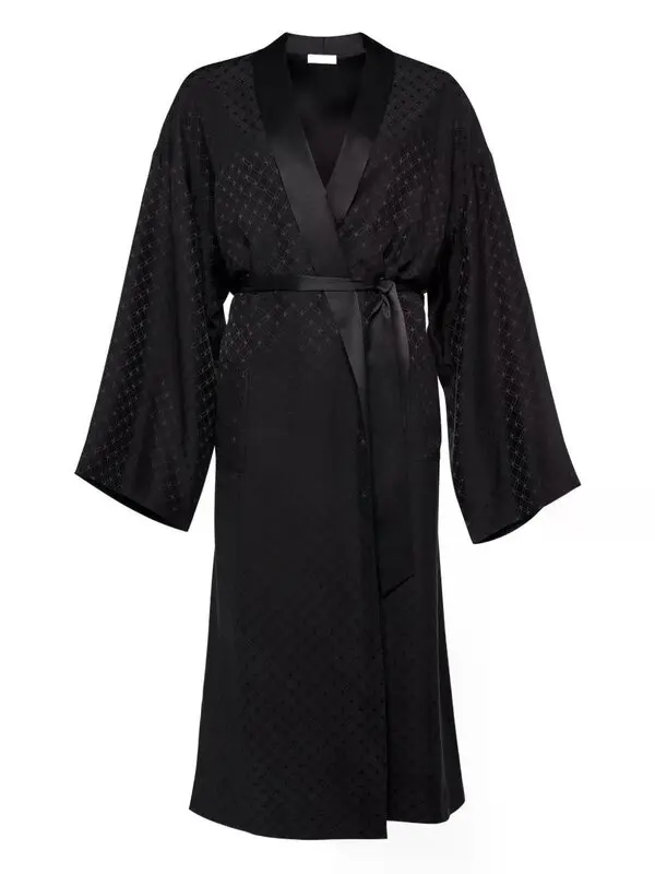 ERES Mondaine Satin-jacquard Robe - Black