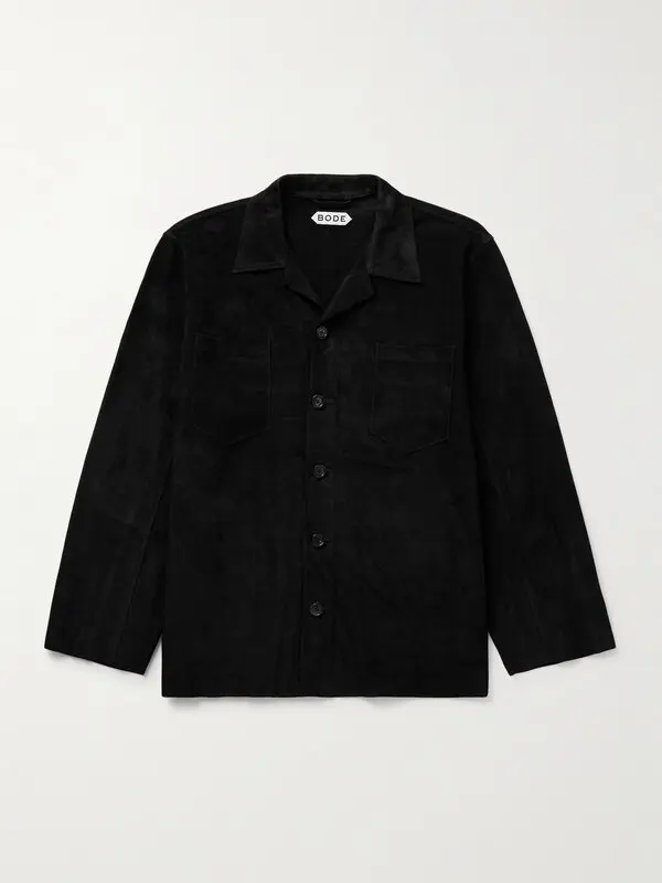 BODE Suede Overshirt - Black