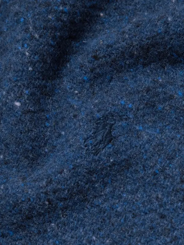 Polo Ralph Lauren Logo-embroidered Fringed Wool-blend Scarf