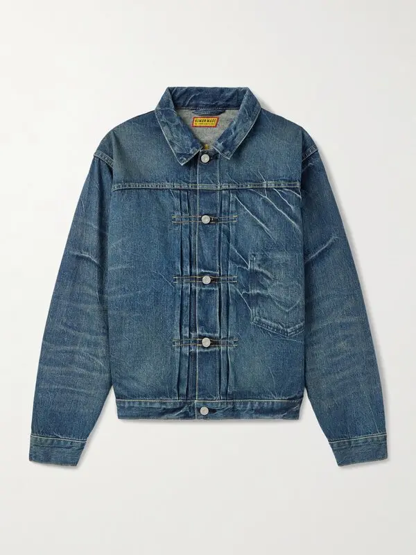 HUMAN MADE Embroidered Denim Trucker Jacket