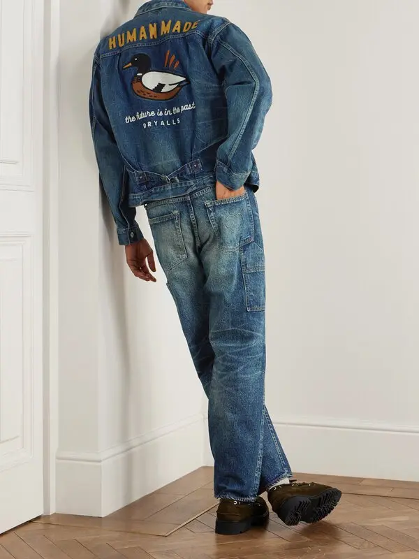 HUMAN MADE Embroidered Denim Trucker Jacket