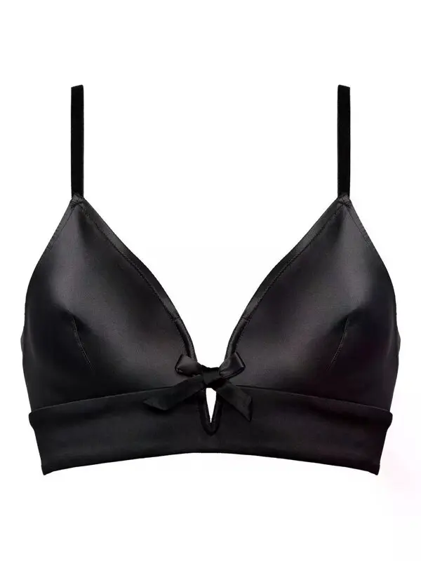 ERES Jean Bow-detail Triangle Bra - Black