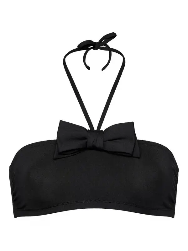 ERES Satin Bandeau Bikini Top - Black