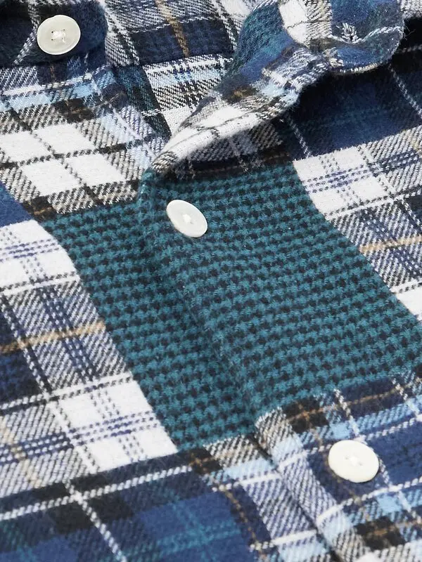 Hartford Patt Patchwork Checked Cotton Shirt