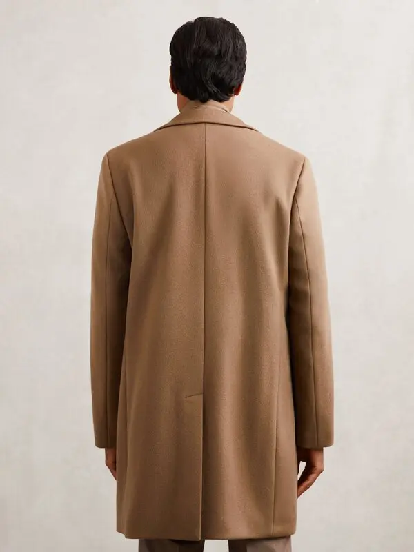 REISS Gable Wool-blend Overcoat With Internal Gilet - Light Brown