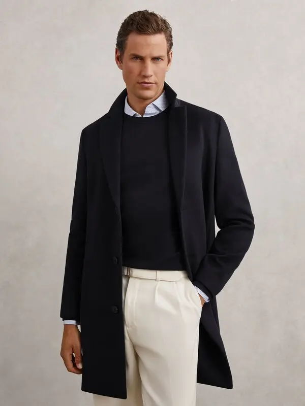 REISS Wool-blend Overcoat