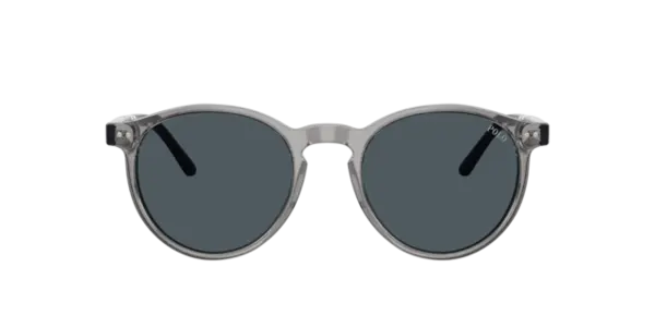 Polo Ralph Lauren Round Frame Sunglasses - Shiny Transparent Grey