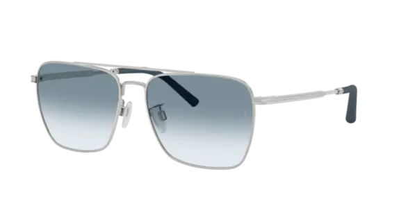 Oliver Spencer Square Sunglasses With Transitions® Lenses - Brushed Silver