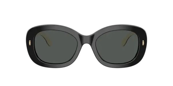 Tory Burch Acetate Oval Frame Sunglasses - Black