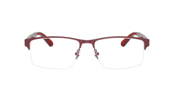 SCUDERIA FERRARI Half Rim Eyeglasses - Red Bordeaux