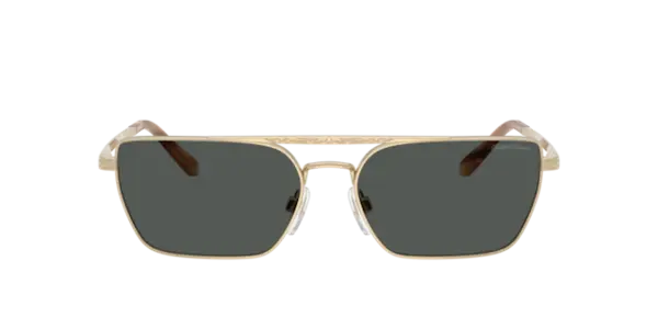 Ralph Lauren Full Rim Rectangle Sunglasses - Shiny Pale Gold