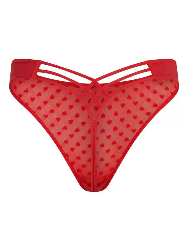 Marlies Dekkers Heart-print Cross-strap Thong