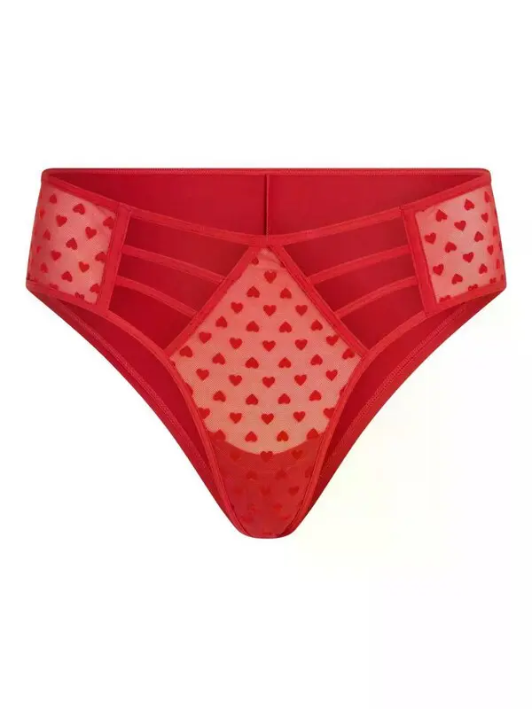 Marlies Dekkers Heart-print Brazilian Briefs - Red