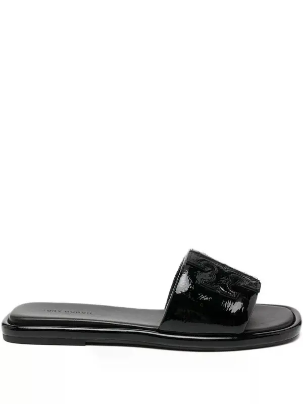 Tory Burch Square Toe Sandals - Black
