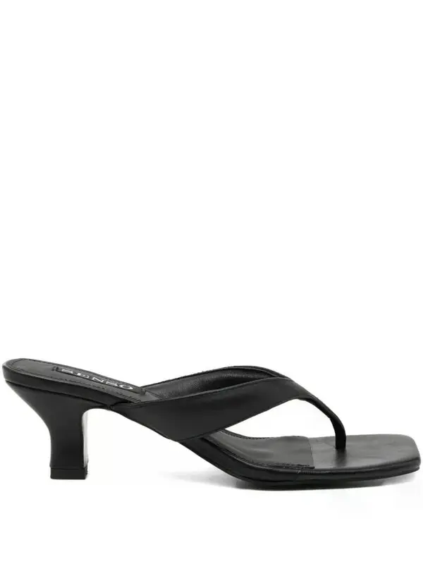 Senso 60mm Square Toe Sandals - Black
