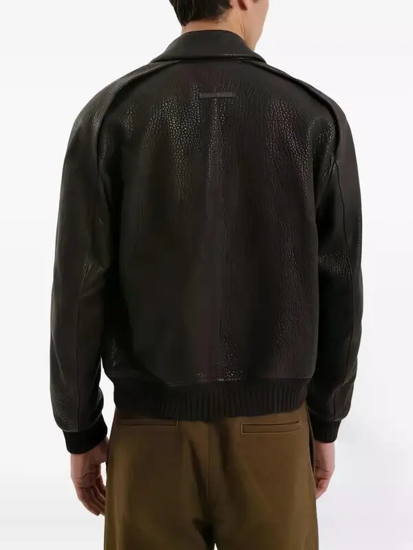 1989 STUDIO Leather Press-stud Jacket