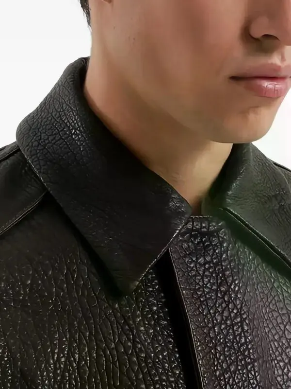 1989 STUDIO Leather Press-stud Jacket