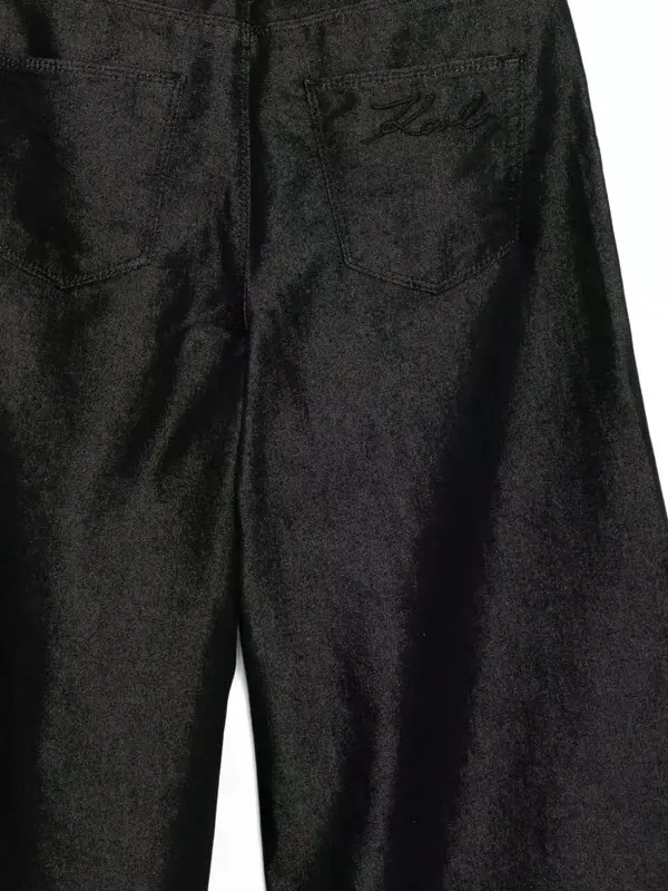 Karl Lagerfeld Wide-leg Jeans - Black