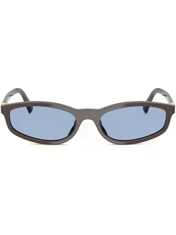 Miu Miu Geometric Frame Sunglasses - Brown