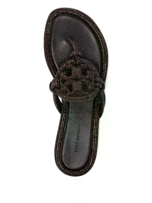 Tory Burch Crystal Embellished Sandals - Brown