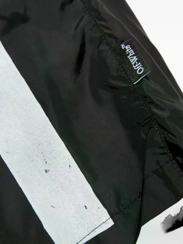 Off-White Logo-print Drawstring Swim Shorts