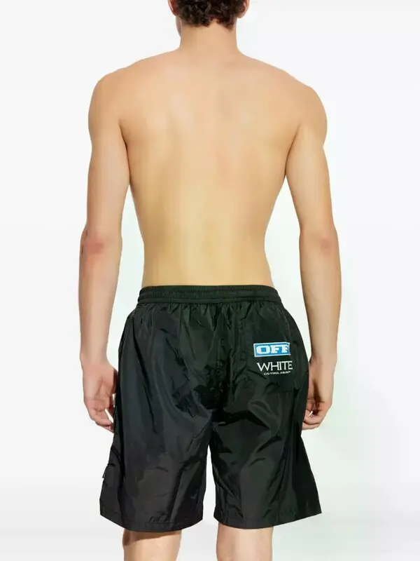 Off-White Logo-print Drawstring Swim Shorts