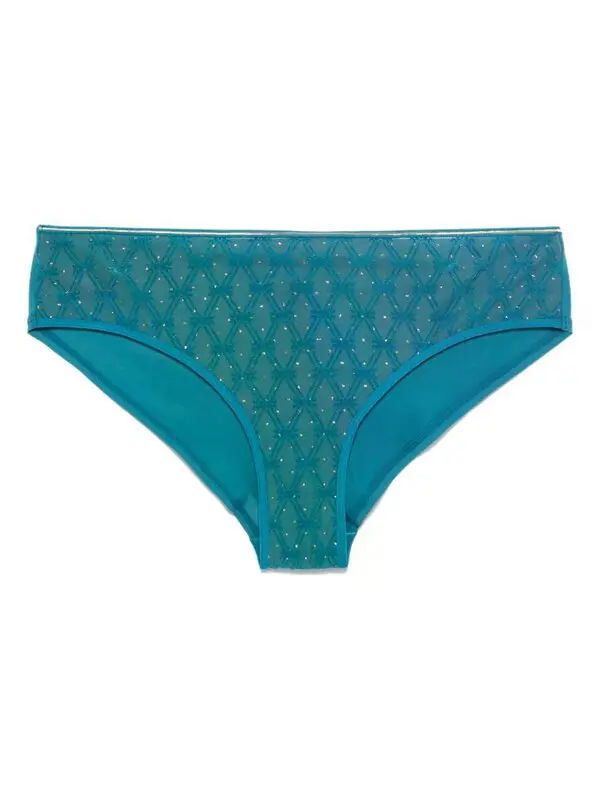 Marlies Dekkers Patterned-jacquard Briefs - Blue