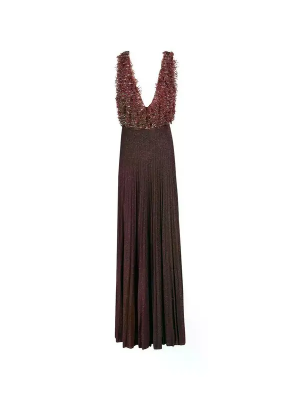 Elisabetta Franchi Sleeveless Zip Up Maxi Dress