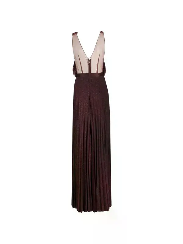 Elisabetta Franchi Sleeveless Zip Up Maxi Dress