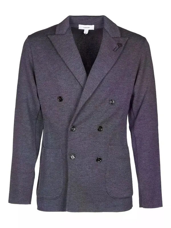LARDINI Double-breasted Knitted Blazer