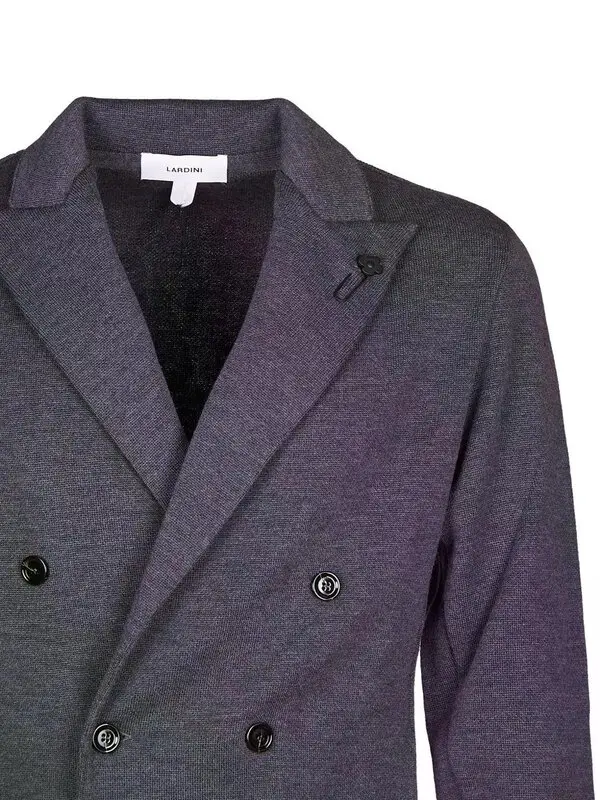 LARDINI Double-breasted Knitted Blazer