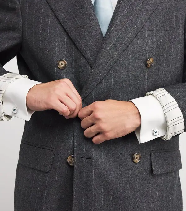 Tateossian Sterling Silver And Topaz Graffiato Cufflinks