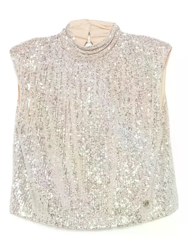 Karl Lagerfeld Sequined Sleeveless Blouse