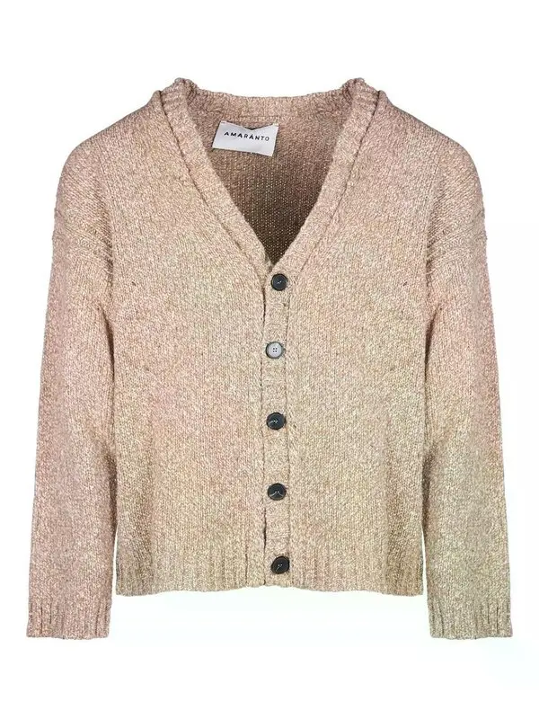 AMARANTO V-neck Buttoned Cardigan