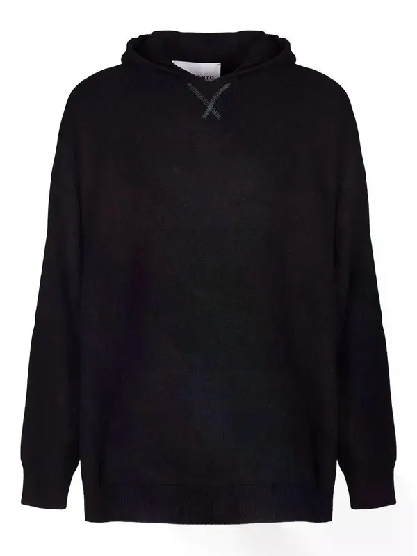 AMARANTO Wool Knitted Hoodie